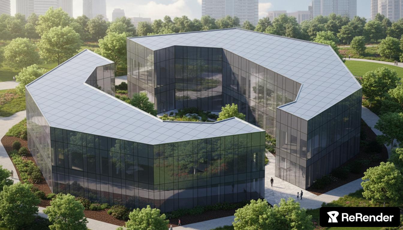 office-building in sleek-international - ReRender AI