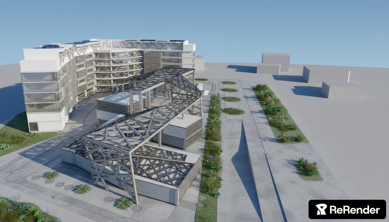 greenhouse in eco-futurism - ReRender AI