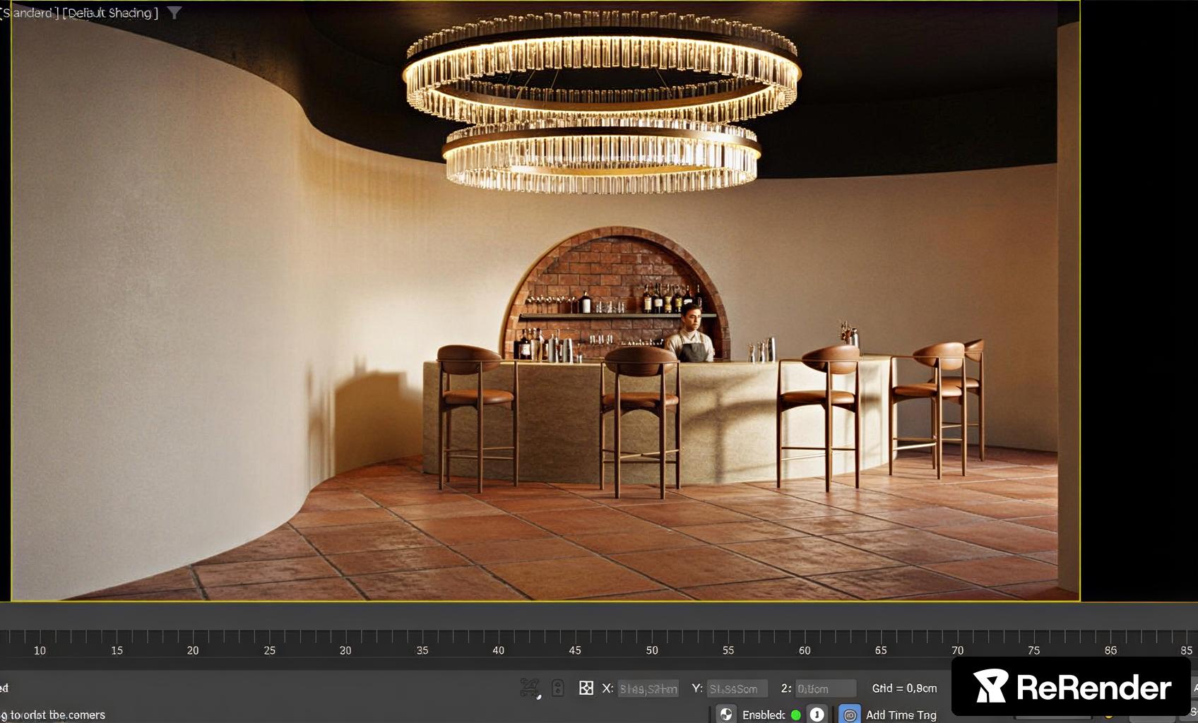 restaurant in eco-futurism - ReRender AI