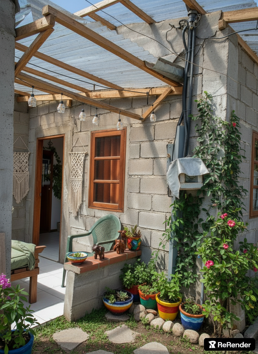 single-family-home in eco-friendly-sustainable - ReRender AI