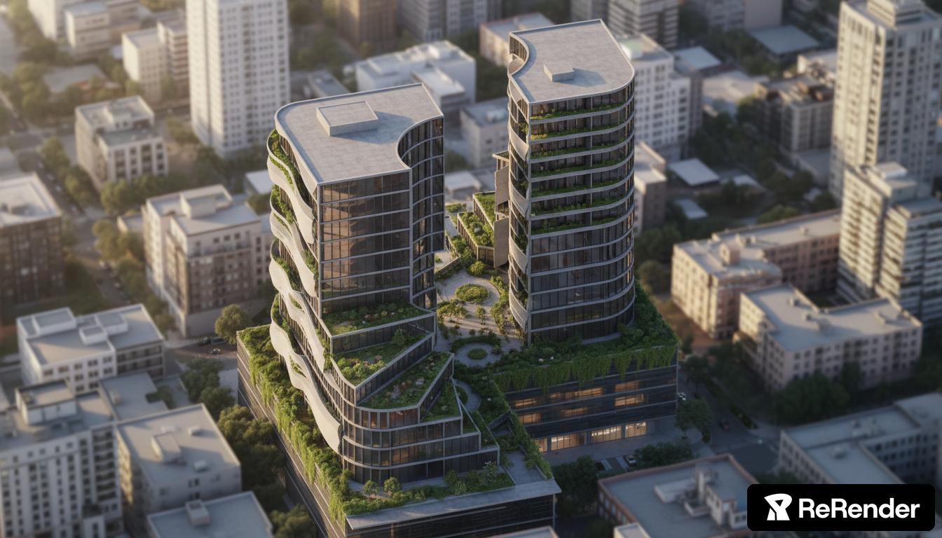 Courthouse in Sleek International style - ReRender AI